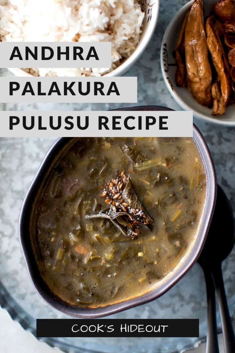 Palakura Pulusu Recipe | Andhra Spinach Soup | Cook's Hideout