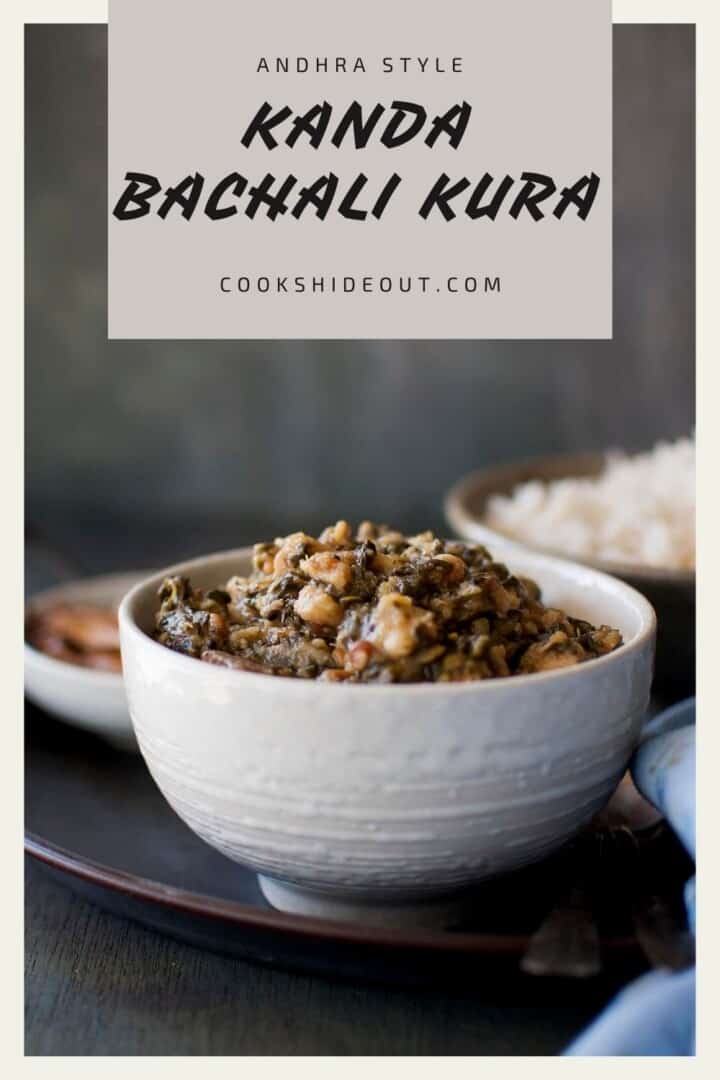 Kanda Bachali Kura Recipe | Cook's Hideout