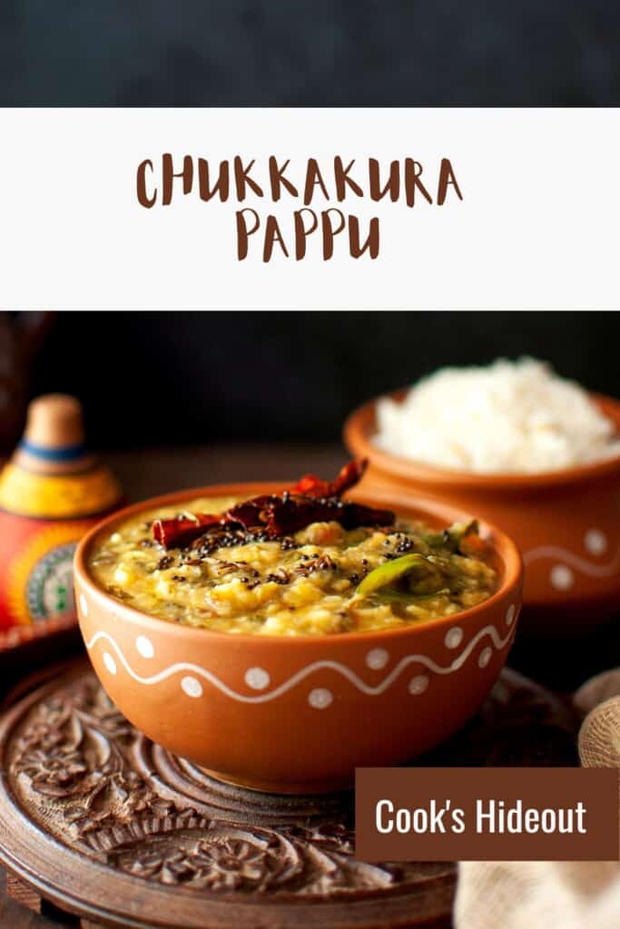 Chukka Kura Pappu Recipe | Cook's Hideout