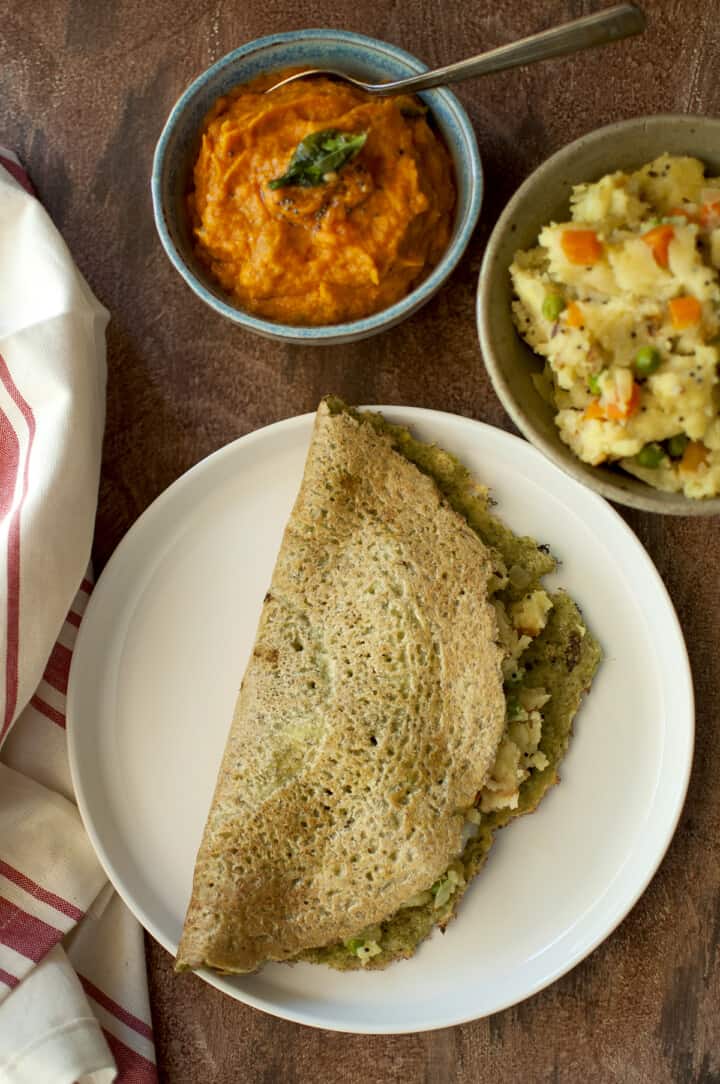 Pesarattu Upma Recipe | Healthy Andhra Breakfast | cookshideout