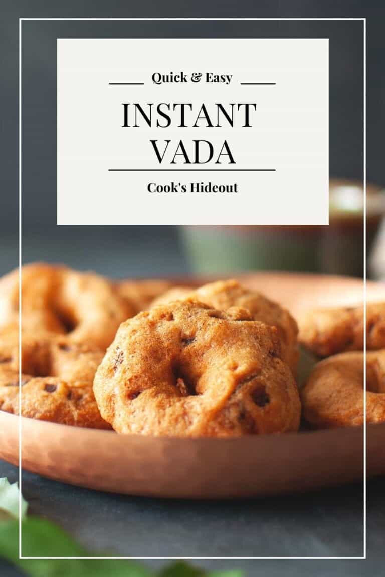 Instant Vada Recipe using Urad dal flour | Cook's Hideout