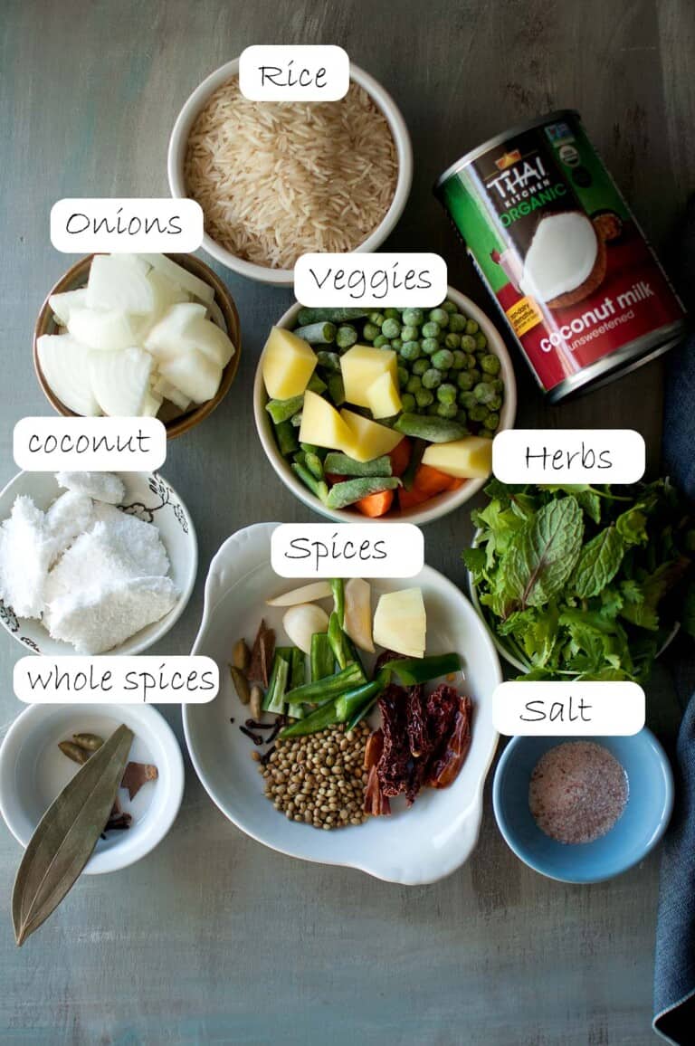 Udupi Vegetable Pulao Recipe | cookshideout