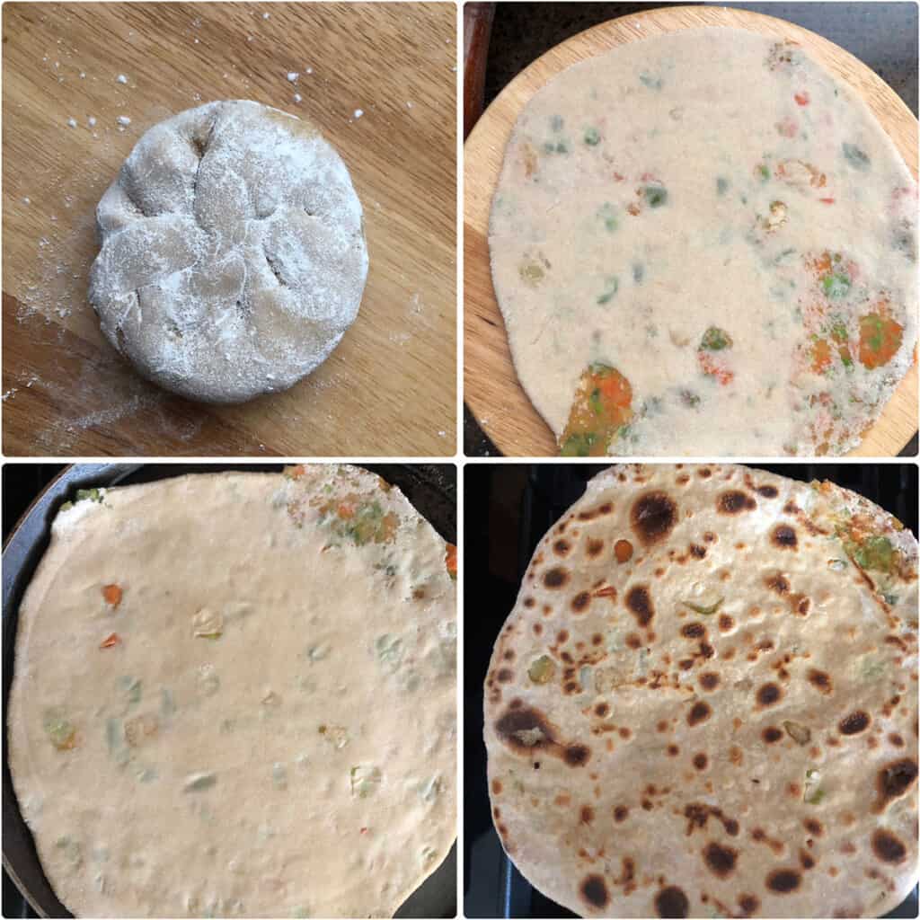 Navratan Paratha Recipe | Stuffed Indian Flatbread | Cook's Hideout
