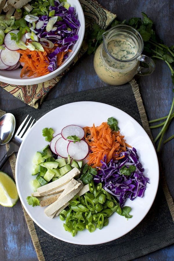 Thai Coconut Lime Dressing (and a Salad) Vegan recipe | cookshideout