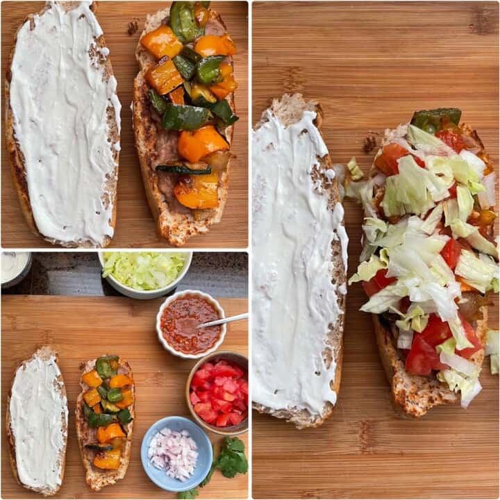 Vegetarian Torta Recipe | Mexican Torta Sandwich | Cook's Hideout
