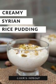 Syrian Rice Pudding Recipe with Rose Water | Cook's Hideout