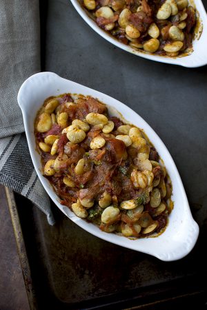Mediterranean style Baked Lima Beans Recipe | Cook's Hideout