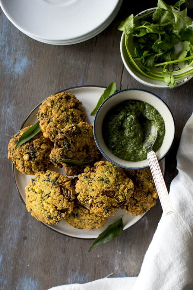 Spinach Chana Masala Vada Recipe - Cook's Hideout