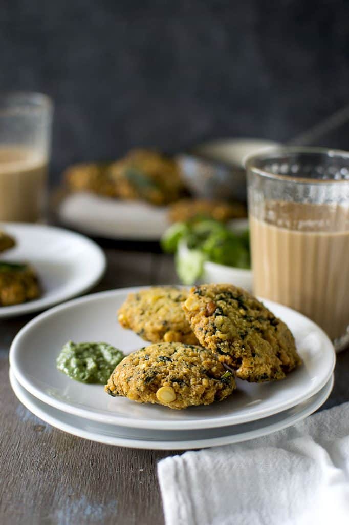Spinach Chana Masala Vada Recipe - Cook's Hideout