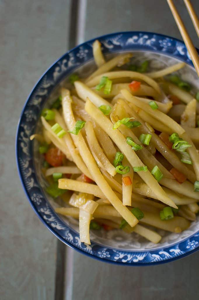 Chinese Potato Stir fry | Vegan Recipe - Cook's Hideout